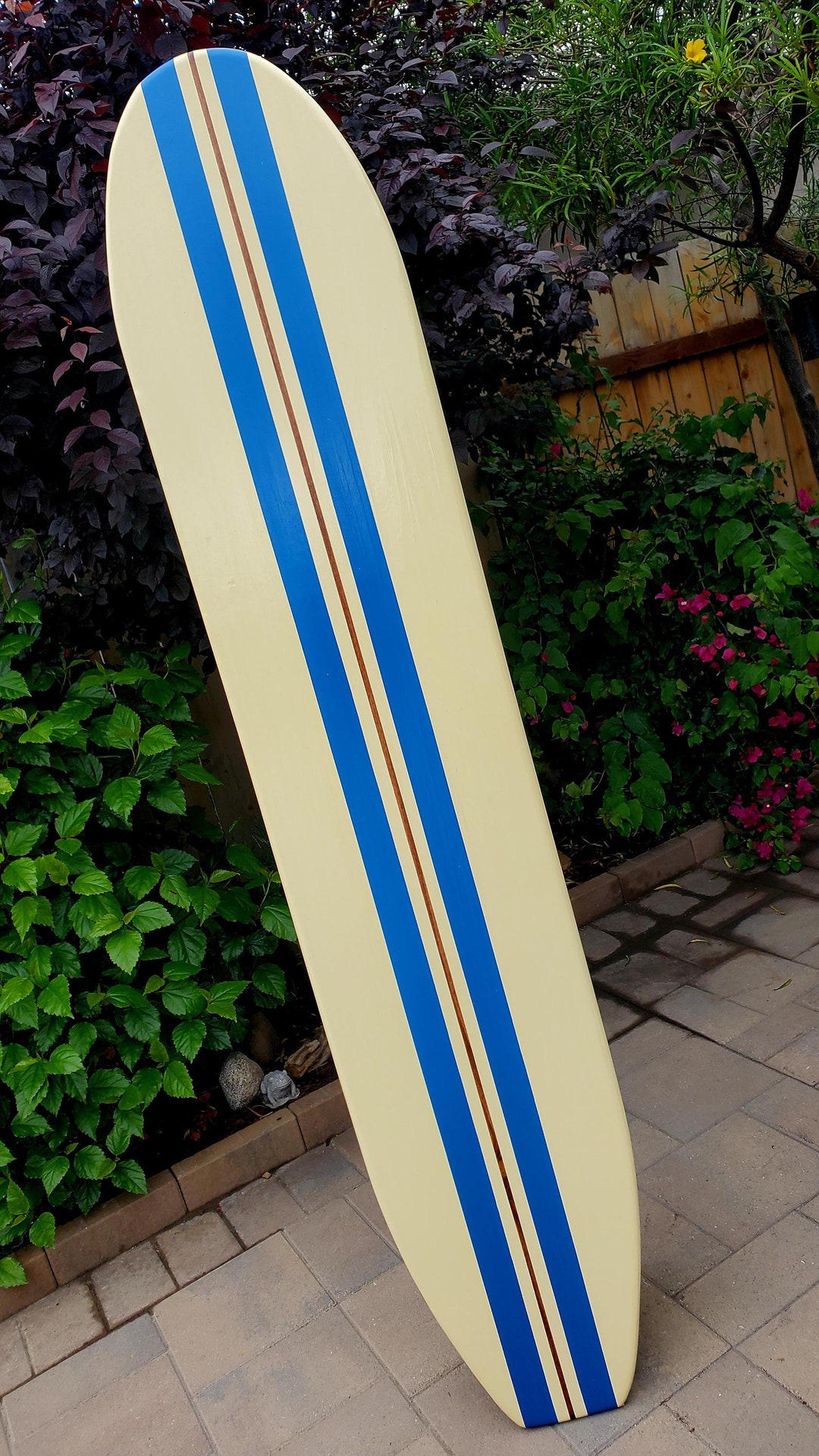 7ft. Classic Surfboard Wall Art, Boys Hawaiian Surf Beach Decor, Tiki ...
