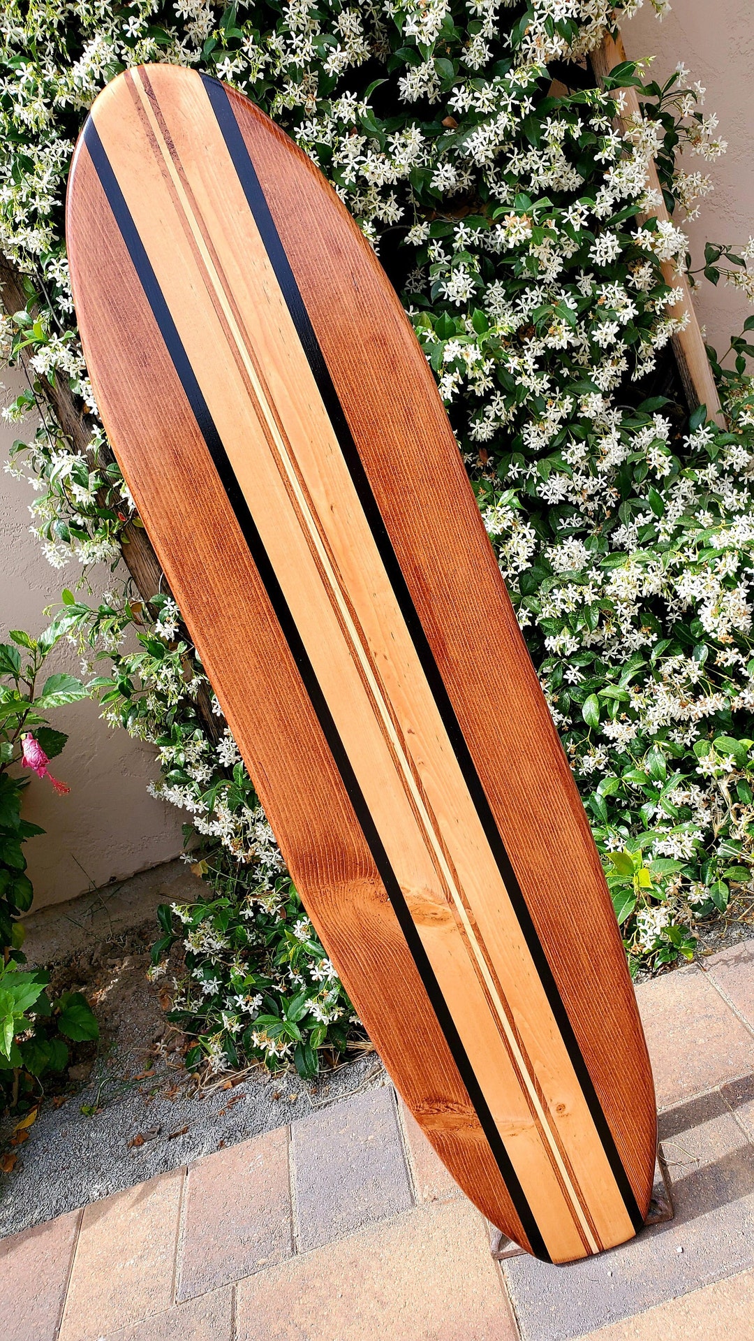 Surfboard Wall Art Hawaiian | Surf Beach Decor | Vintage Longboard ...