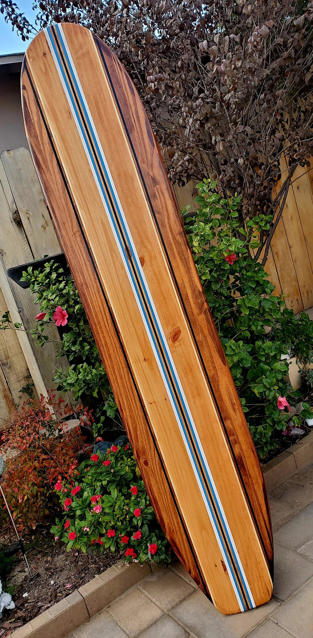 7 Ft. Classic 7-11 SURFBOARD WALL ART Hawaiian Surf Beach Decor ...