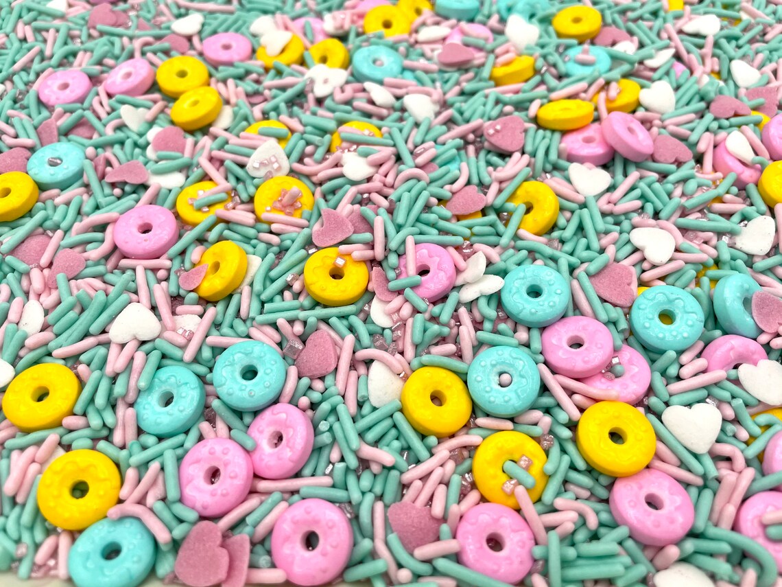 Donut Grow up Edible Candy Shapes Sprinkle Mix for Cakes | Etsy