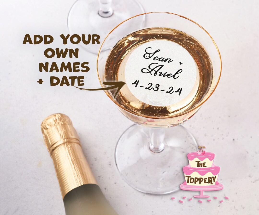 Edible WAFER Drink Toppers, Custom Images, Cocktail Wine Topper, Precut ...