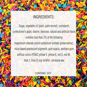 Neon Rainbow Edible Candy Sprinkles for Cakes, Cupcakes, Cookies ...