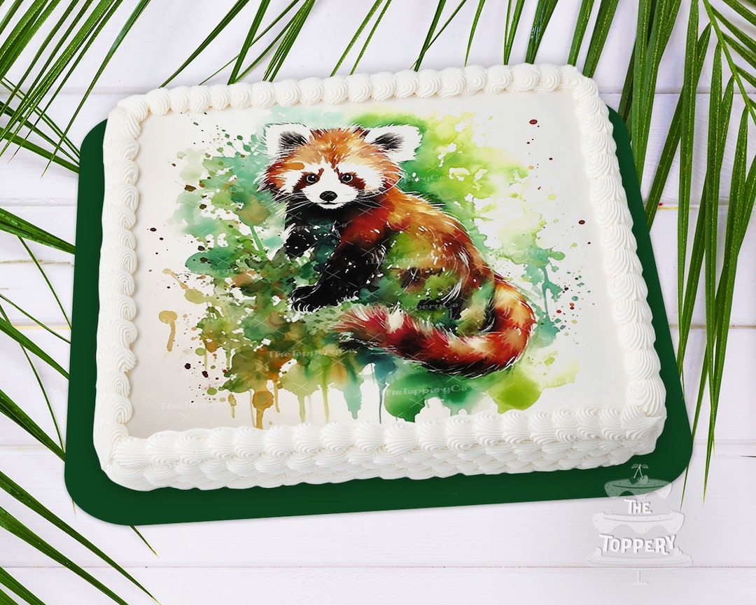Red Panda Cake Topper: Edible Icing Image, Jungle Animal Party ...