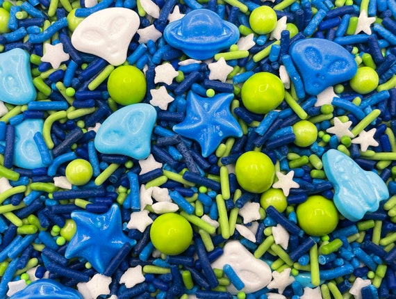 Alien Invasion Edible Candy Shapes Sprinkle Mix for Cakes - Etsy