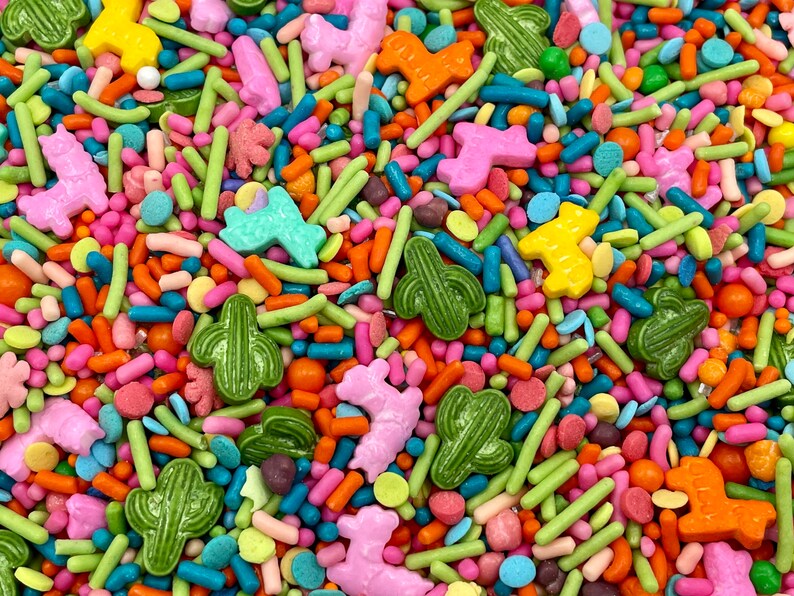 Its a Fiesta Edible Candy Shapes Sprinkle Mix for Cakes - Etsy