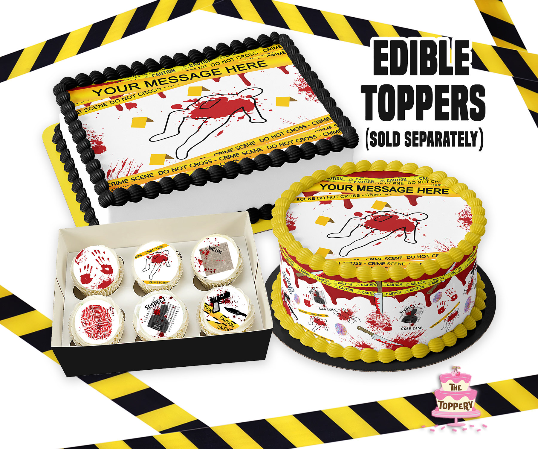 Murder Scene Birthday Cake