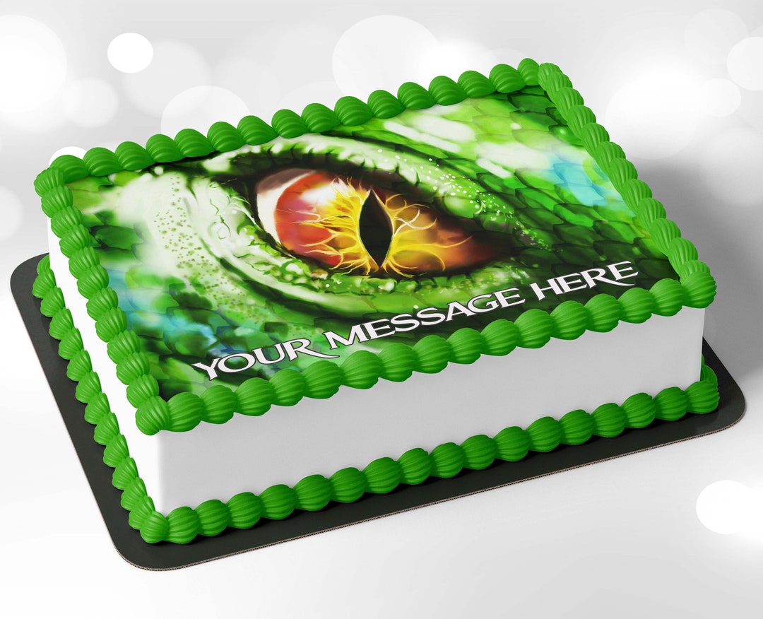 Dragon Eye Cake Topper Edible Rectangle Icing Image Sugar - Etsy