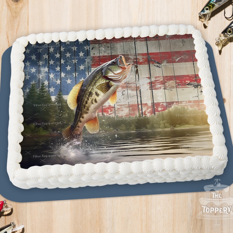 Fishing Cake Topper - Etsy
