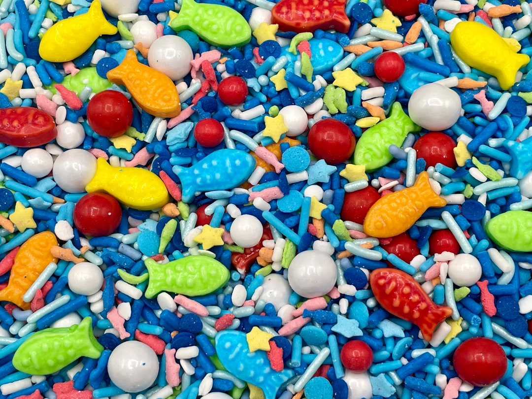 The Big One Fishing - Edible Candy Shapes Sprinkle Mix for Cakes ...