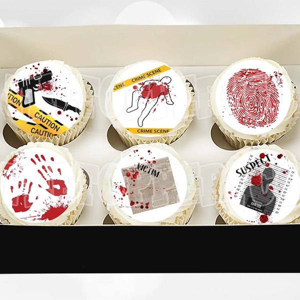 Csi Cupcake Toppers - Etsy