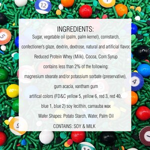 Billiard Balls - Edible Candy Shapes Sports Sprinkle Mix (w/ Wafer ...