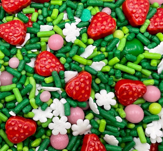 So Berry Sweet Edible Candy Shapes Sprinkle Mix for Cakes - Etsy