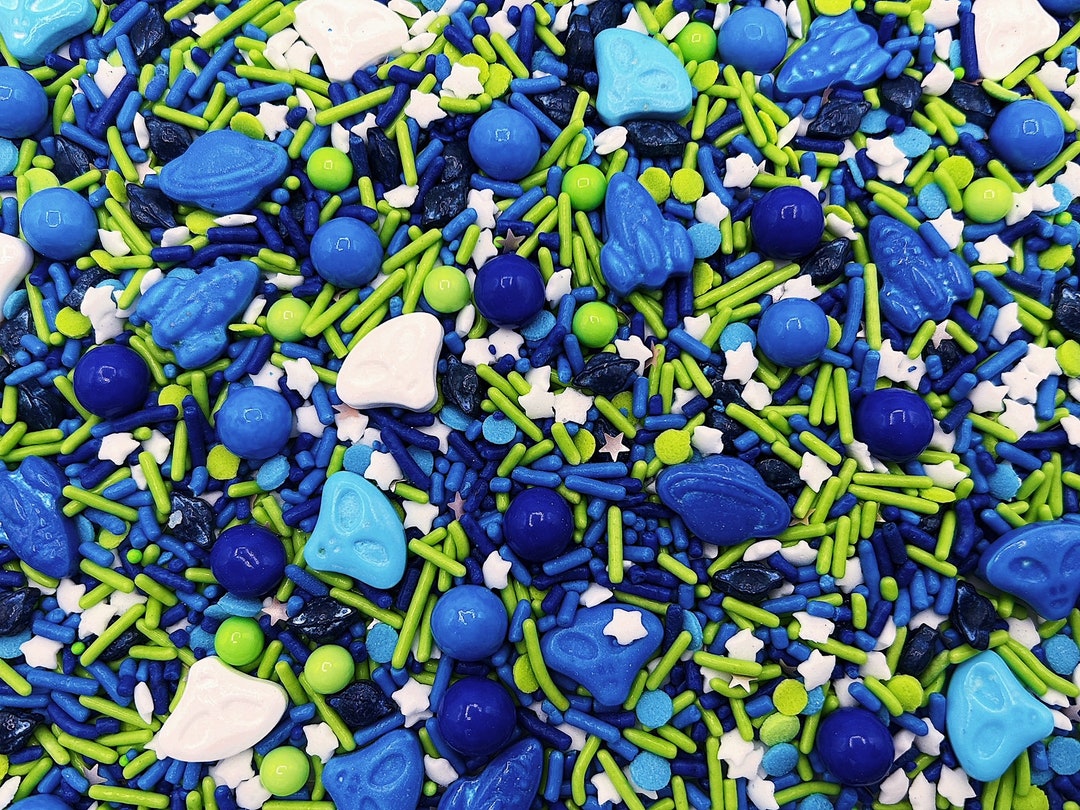 Alien Invasion - Edible Candy Shapes Sprinkle Mix for Cakes, Cupcakes ...