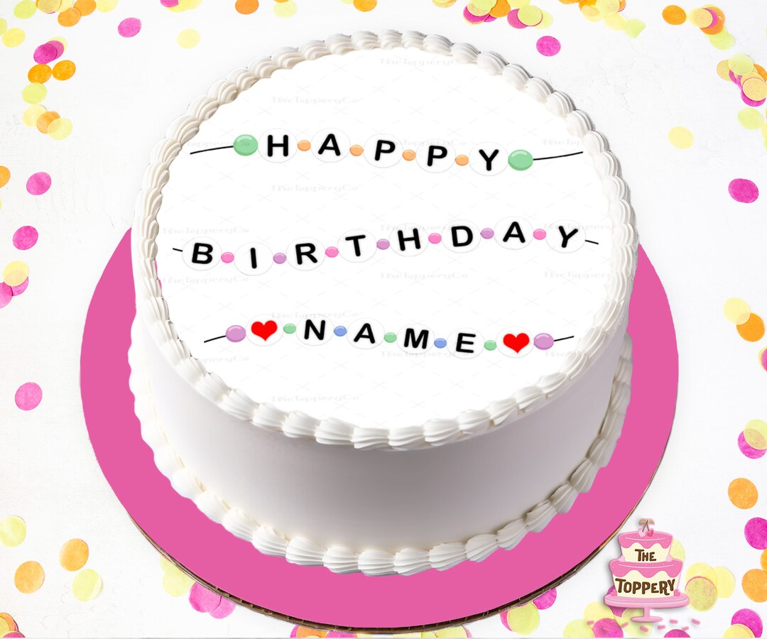 Friendship Bracelet Cake Topper - Edible Round, Circle ICING Image ...