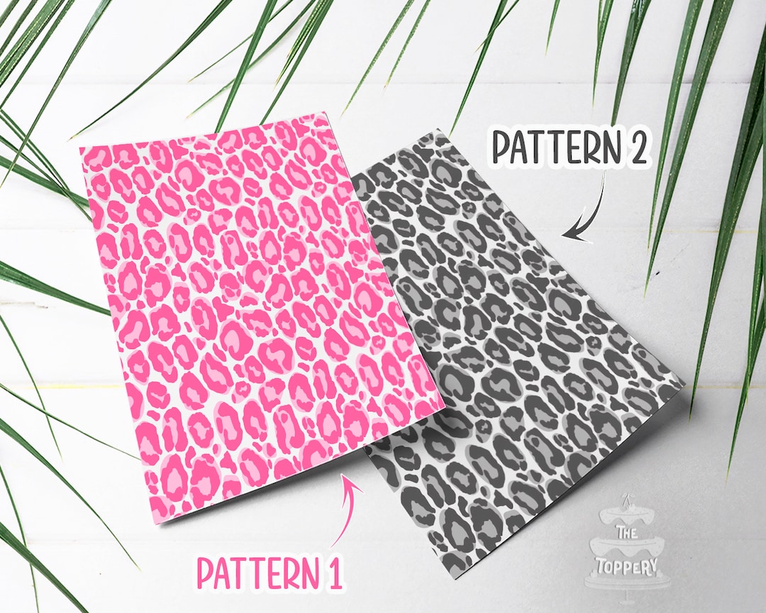 Leopard Print Edible Cake Wrap: Pink or Black Wafer Paper (8x10) - Etsy