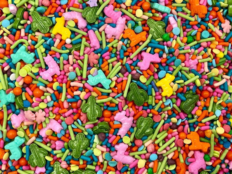 Its a Fiesta Edible Candy Shapes Sprinkle Mix for Cakes - Etsy