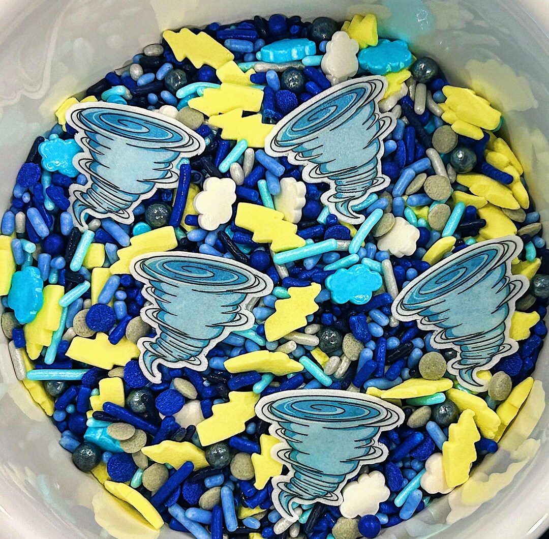 Tornado Alley Cyclone Candy Sprinkle Mix: Comes W/ Edible Wafer Images ...