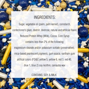 Police Cop - Edible Candy Shapes Sprinkle Mix for Cakes, Cupcakes ...