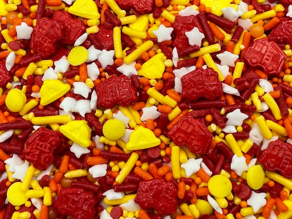 Fire Trucks Edible Candy Shapes Sprinkle Mix for Cakes - Etsy