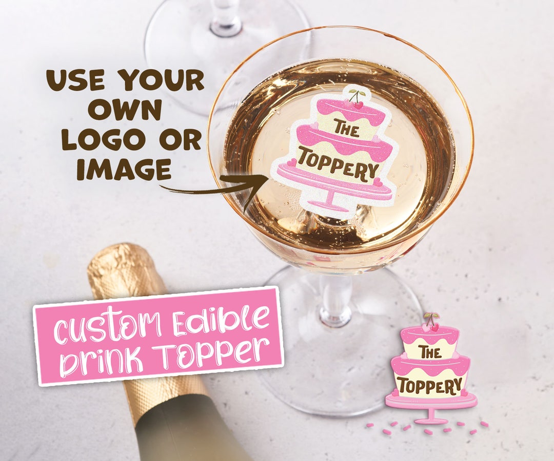Cutout WAFER Drink Toppers, Cocktail Wine Topper, Precut Shapes, Edible ...
