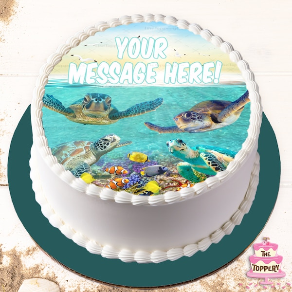 Turtle Cake Topper - Etsy