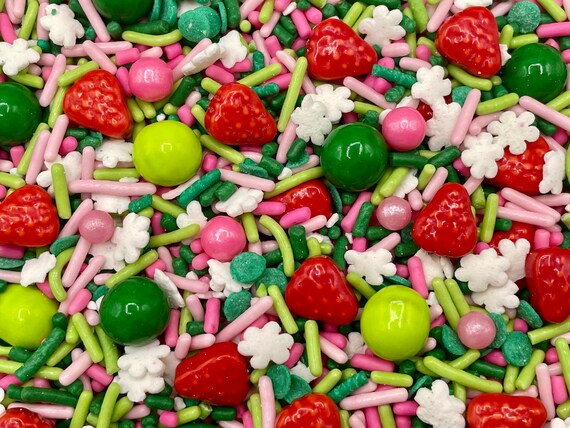 Strawberry Shortcake Edible Candy Shapes Sprinkle Mix for - Etsy