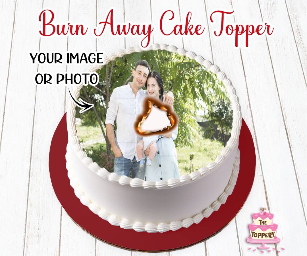 Burn-away CUSTOM Wafer Cake Topper Edible, Round, Viral Cake, Circle ...