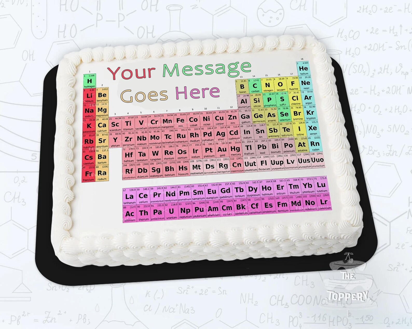 Periodic Table Edible Cake Topper - Science Birthday, Graduation ...