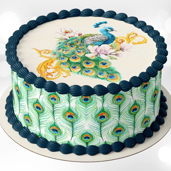 Peacock Cake Topper - Etsy