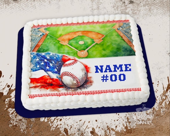 Baseball Cake Decorations Edible Cakecery Aaron Judge New York Yankees