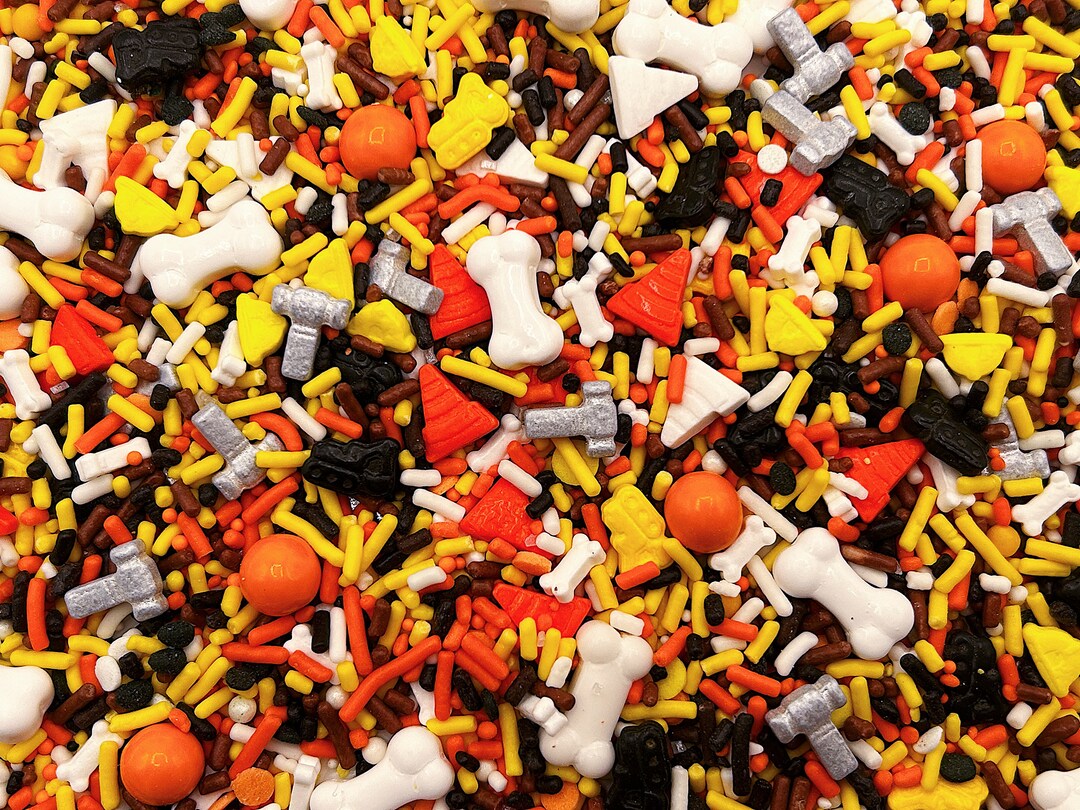 Construction Puppy - Edible Candy Shapes Sprinkle Mix for Cakes ...