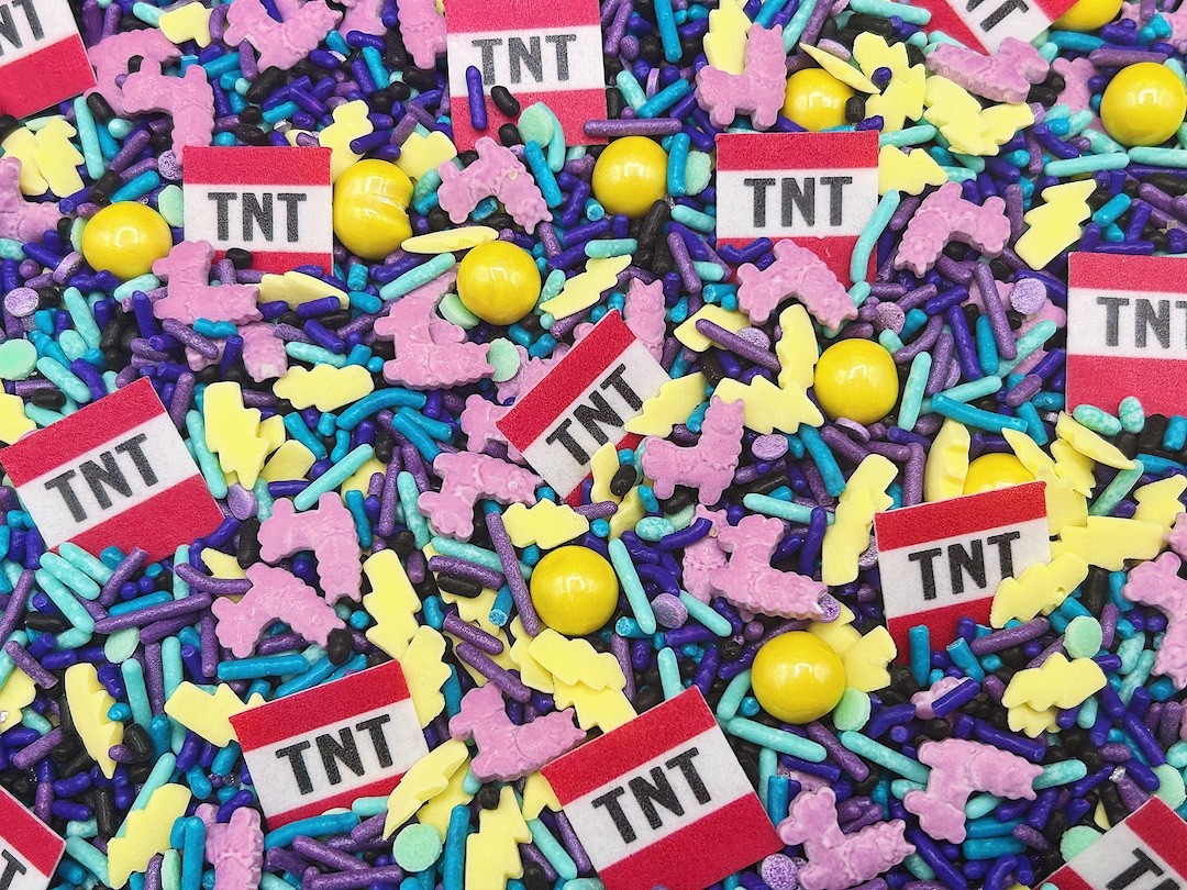 Llama Loot Candy Sprinkle Mix: W/ Edible Wafer Images for Cakes ...