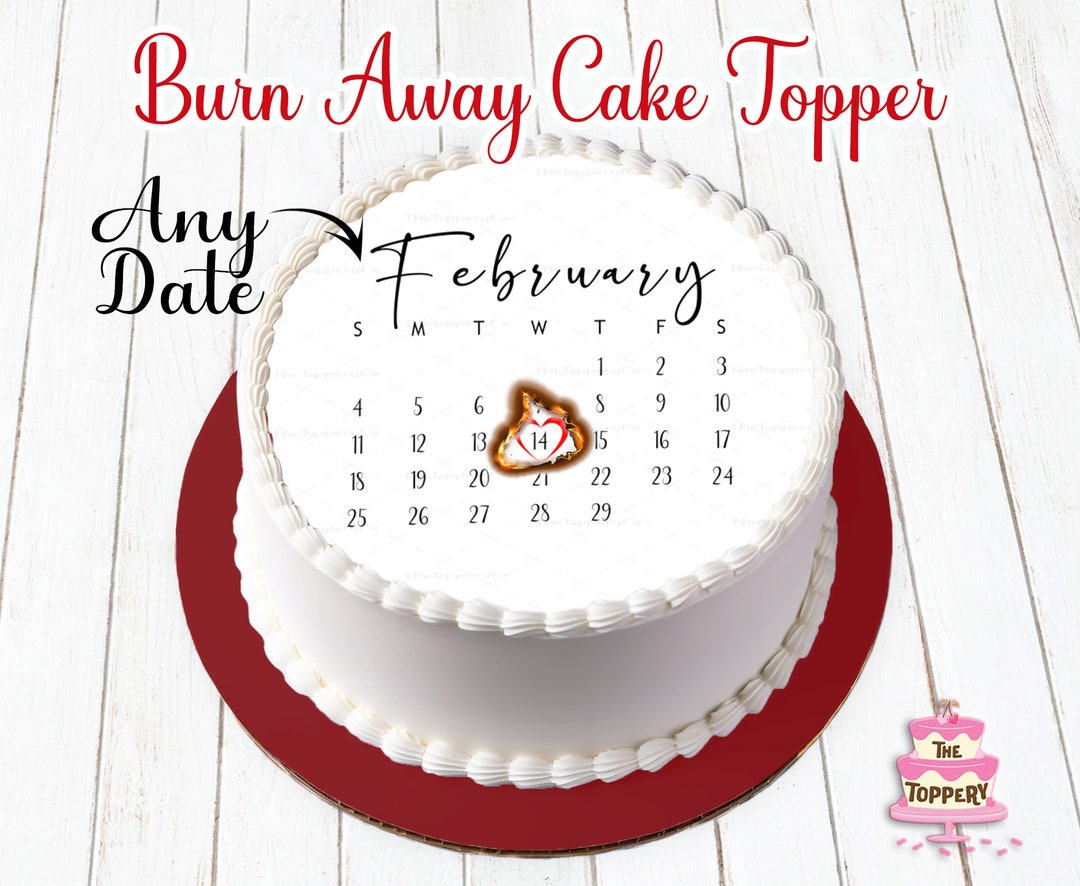 WAFER Burn-away Cake Topper Custom CALENDAR Edible, Round, Viral Cake ...