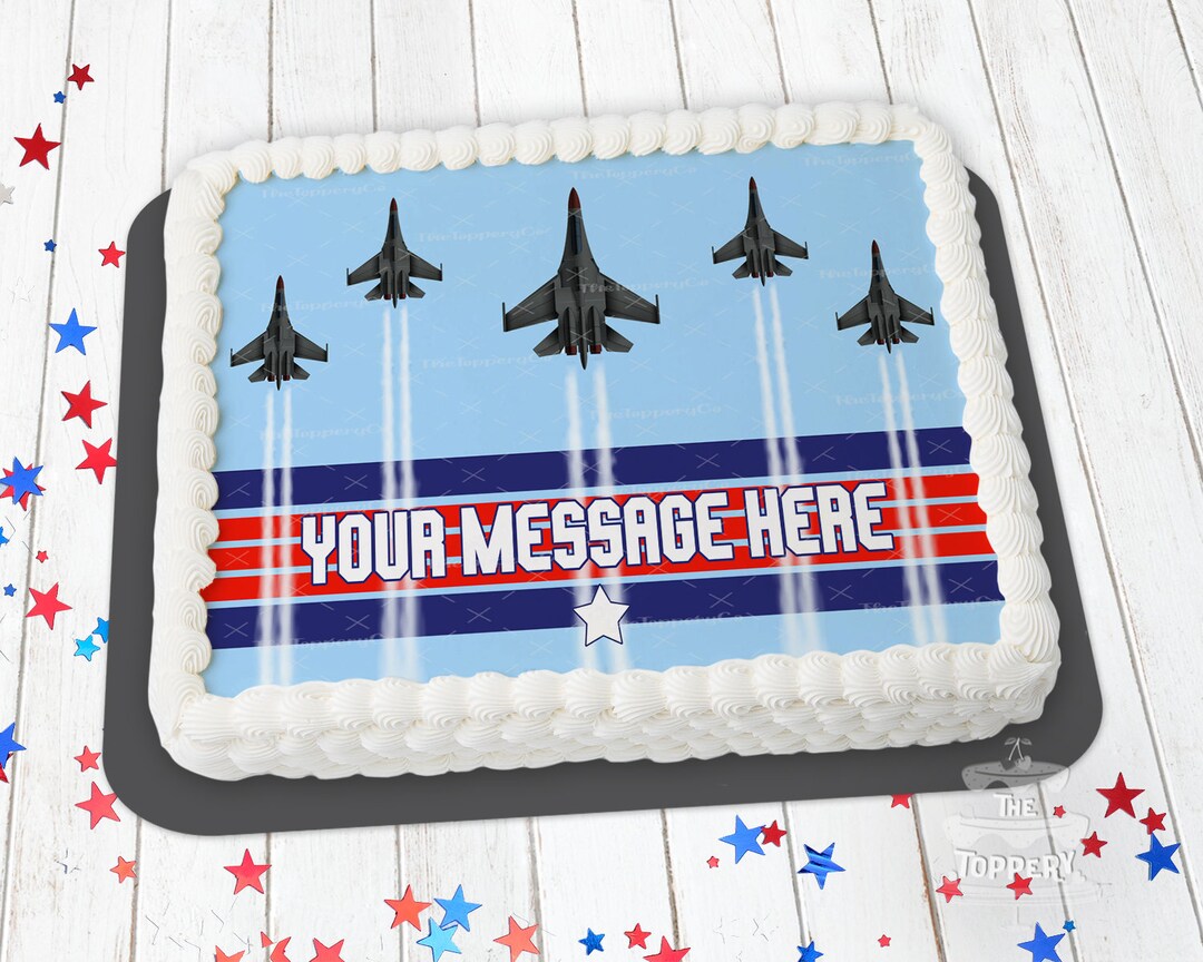 Aviator Fighter Pilots Cake Topper: Edible Icing Image - Etsy
