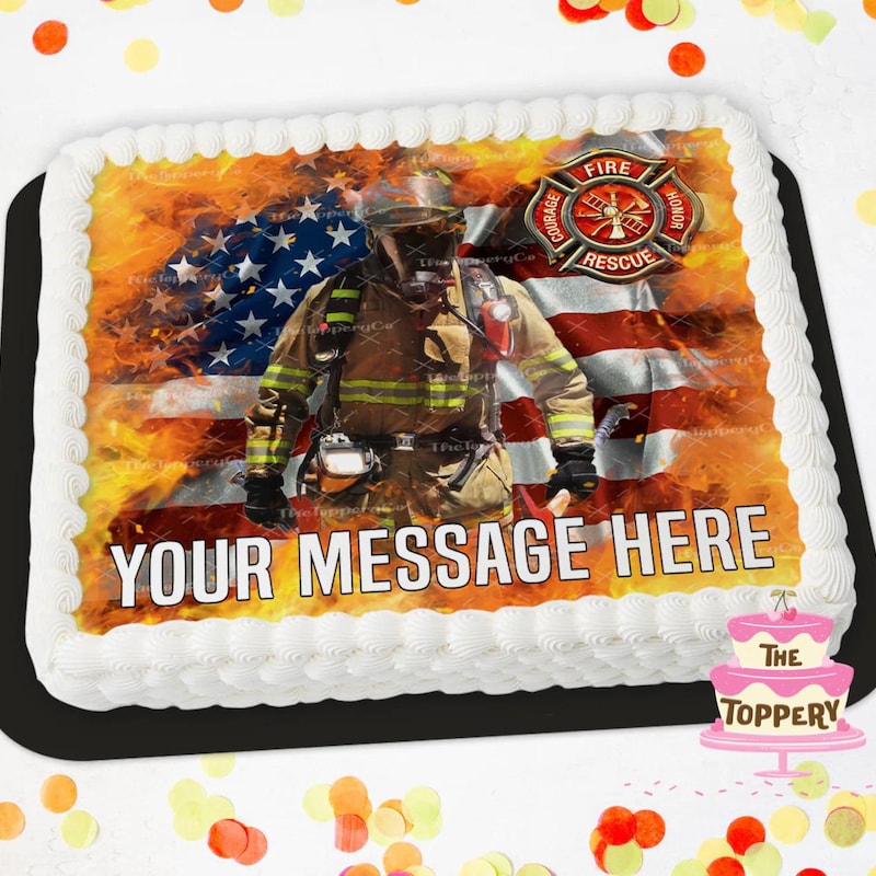 Firefighter Cake - Etsy