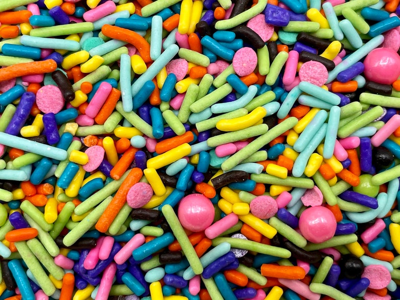 Neon Rainbow Edible Candy Sprinkles for Cakes Cupcakes | Etsy