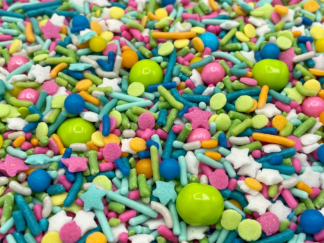 Neon Lights Edible Candy Shapes Sprinkle Mix for Cakes - Etsy