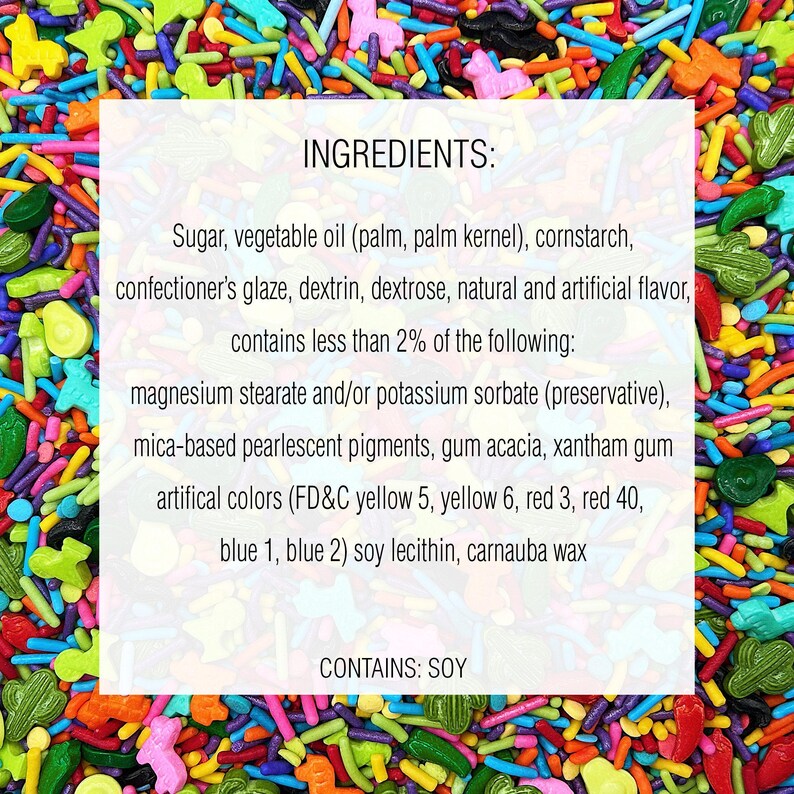 La Fiesta - Edible Candy Shapes Mexico Cinco De Mayo Sprinkle Mix for ...