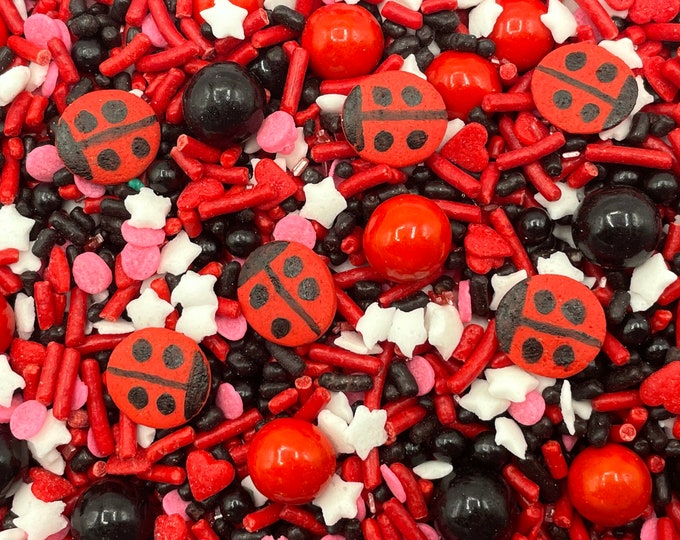 Ladybugs Edible Candy Sprinkles for Cakes Cupcakes - Etsy
