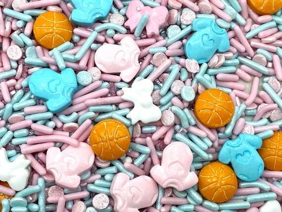 Free Throws or Bows Edible Candy Shapes Sprinkle Mix for | Etsy