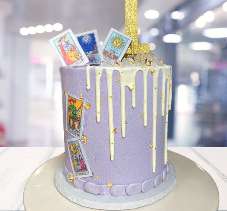 Edible Tarot Card Rectangle Cupcake Toppers – Assorted Wafer Cut Outs ...