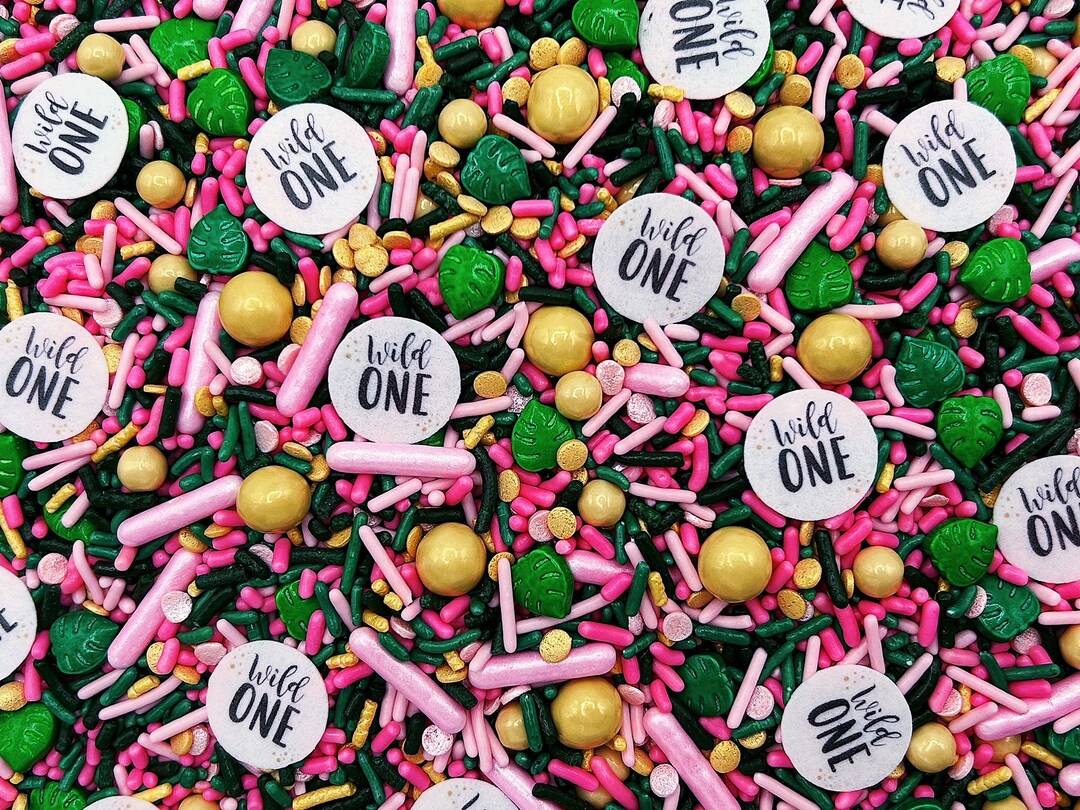 She’s a Wild One - Edible Candy Sprinkle Mix (w/ Wafer Circles) for ...