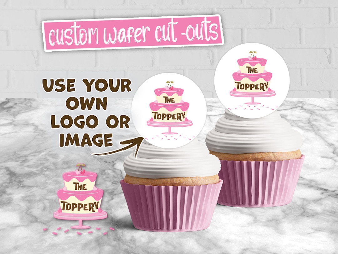 Custom WAFER Cupcake Toppers, Precut 2 Inch Round, Edible Cut Outs ...