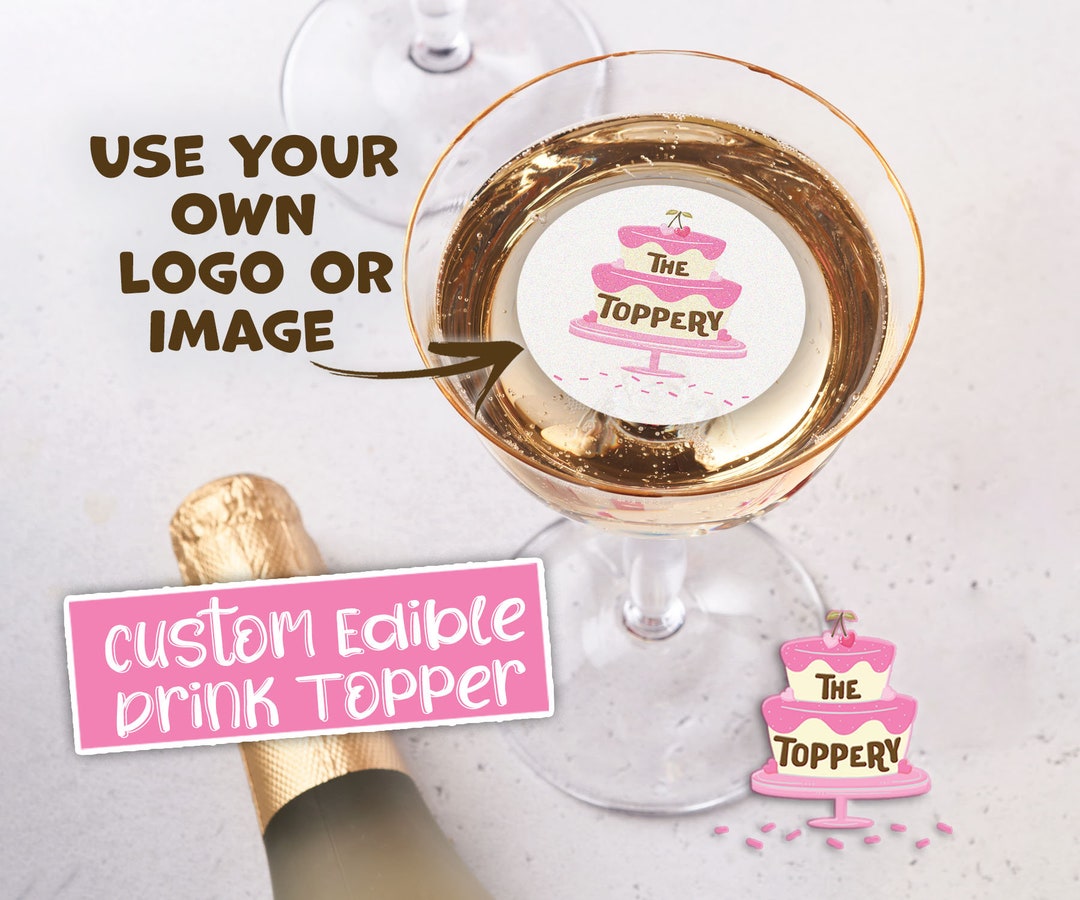 Edible WAFER Drink Toppers, Cocktail Wine Topper, Precut Shapes, Edible ...
