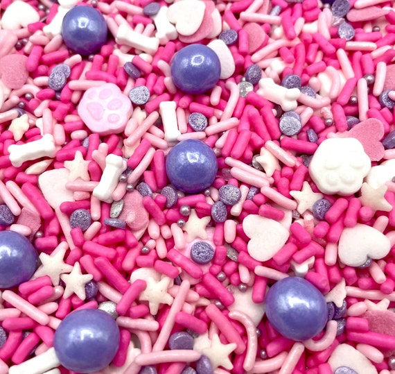 Pink Puppy Edible Candy Shapes Sprinkle Mix for Cakes - Etsy