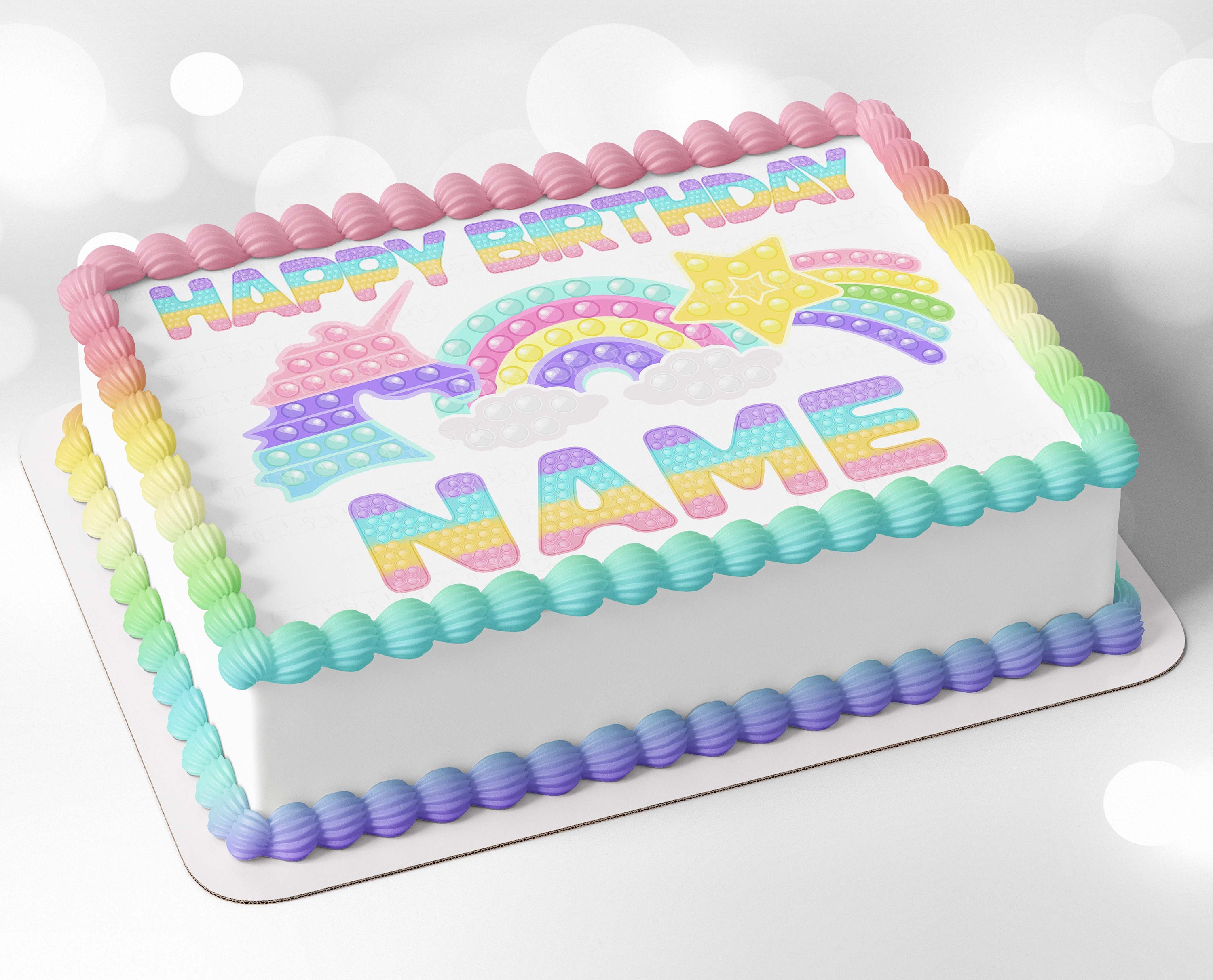 Rectangle Birthday Cake Designs