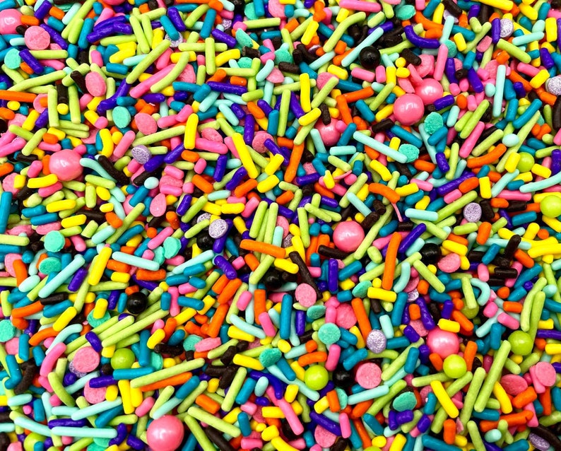Neon Rainbow Edible Candy Sprinkles for Cakes Cupcakes | Etsy