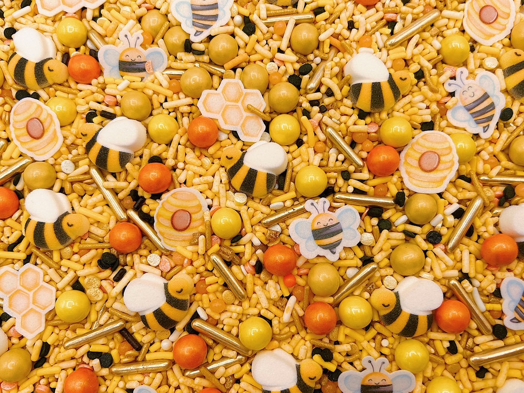 Honey Bees - Edible Candy Shapes Sprinkle Mix for Cakes, Cupcakes ...