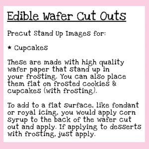 Edible WAFER Custom, Cupcake Toppers, Precut 2 Inch Shapes, Edible Cut ...