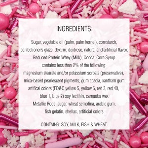 Pink Christmas - Edible Candy Shapes Holiday Sprinkle Mix for Cakes ...